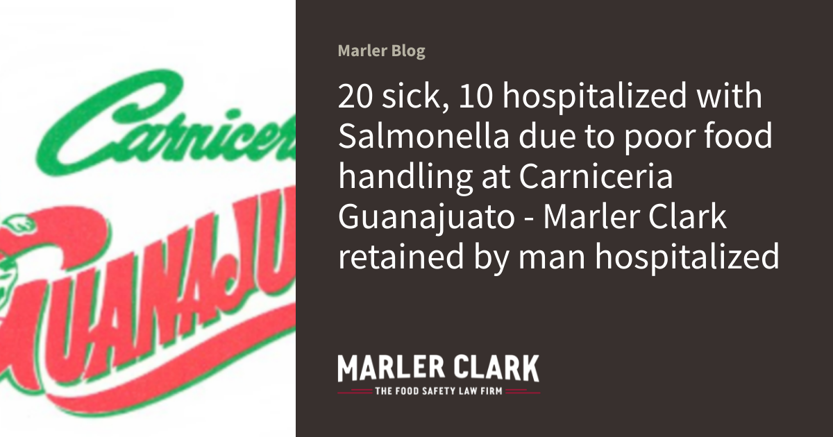 20 sick, 10 hospitalized with Salmonella due to poor food handling at ...