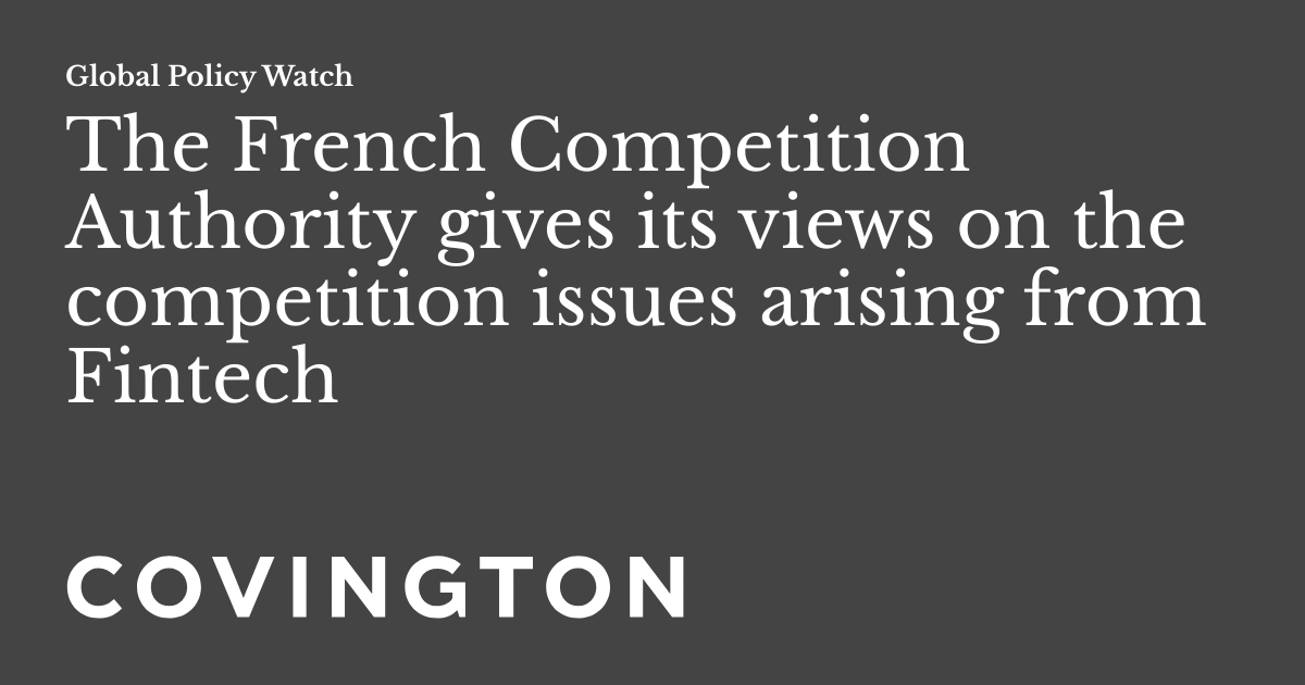 The French Competition Authority gives its views on the competition ...
