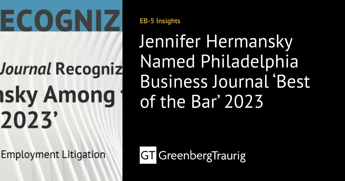 Jennifer Hermansky Named Philadelphia Business Journal ‘Best of the Bar ...