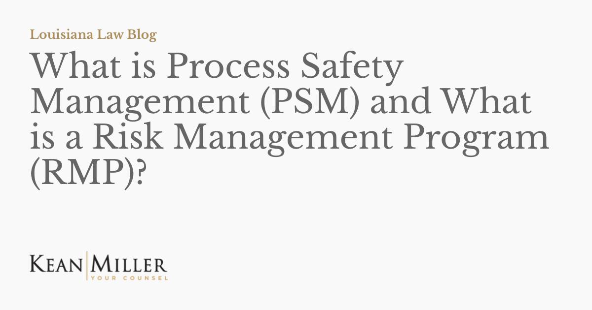 What is Process Safety Management (PSM) and What is a Risk Management ...