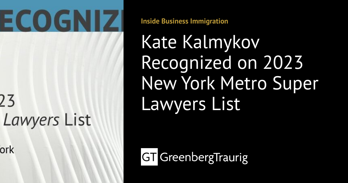 Kate Kalmykov Recognized on 2023 New York Metro Super Lawyers List ...