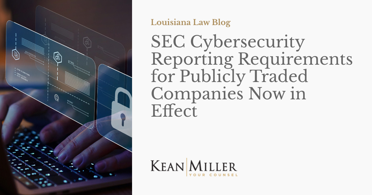 SEC Cybersecurity Reporting Requirements for Publicly Traded Companies ...