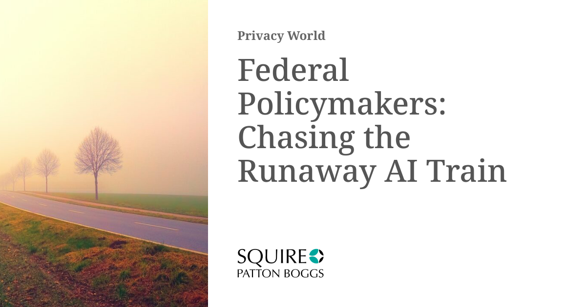 Federal Policymakers: Chasing the Runaway AI Train | Privacy World