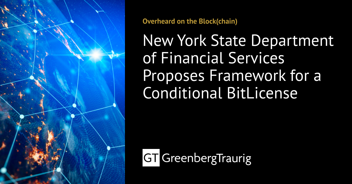 New York State Department of Financial Services Proposes Framework for ...