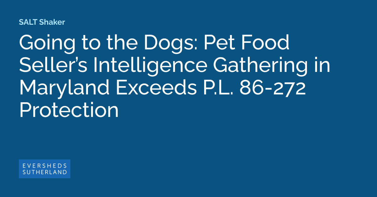 Going to the Dogs: Pet Food Seller’s Intelligence Gathering in Maryland ...