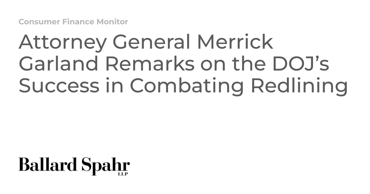 Attorney General Merrick Garland Remarks on the DOJ’s Success in ...