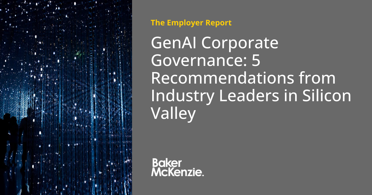 GenAI Corporate Governance: 5 Recommendations from Industry Leaders in ...