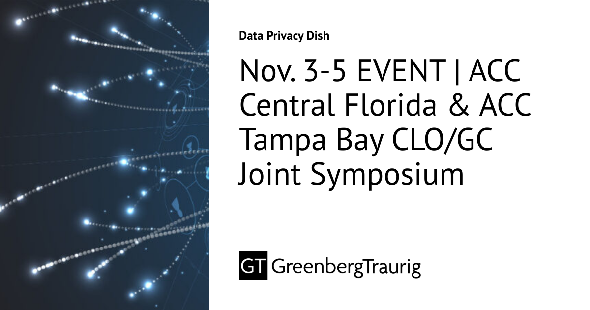 Nov. 3-5 EVENT | ACC Central Florida & ACC Tampa Bay CLO/GC Joint ...