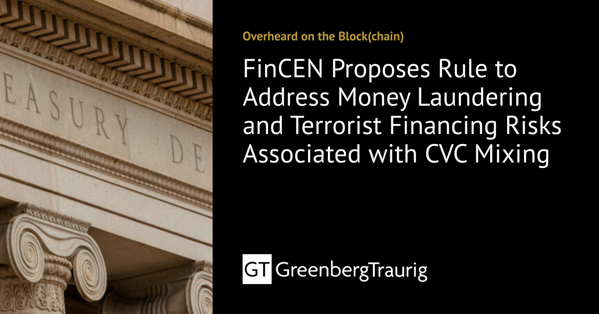 FinCEN Proposes Rule to Address Money Laundering and Terrorist ...