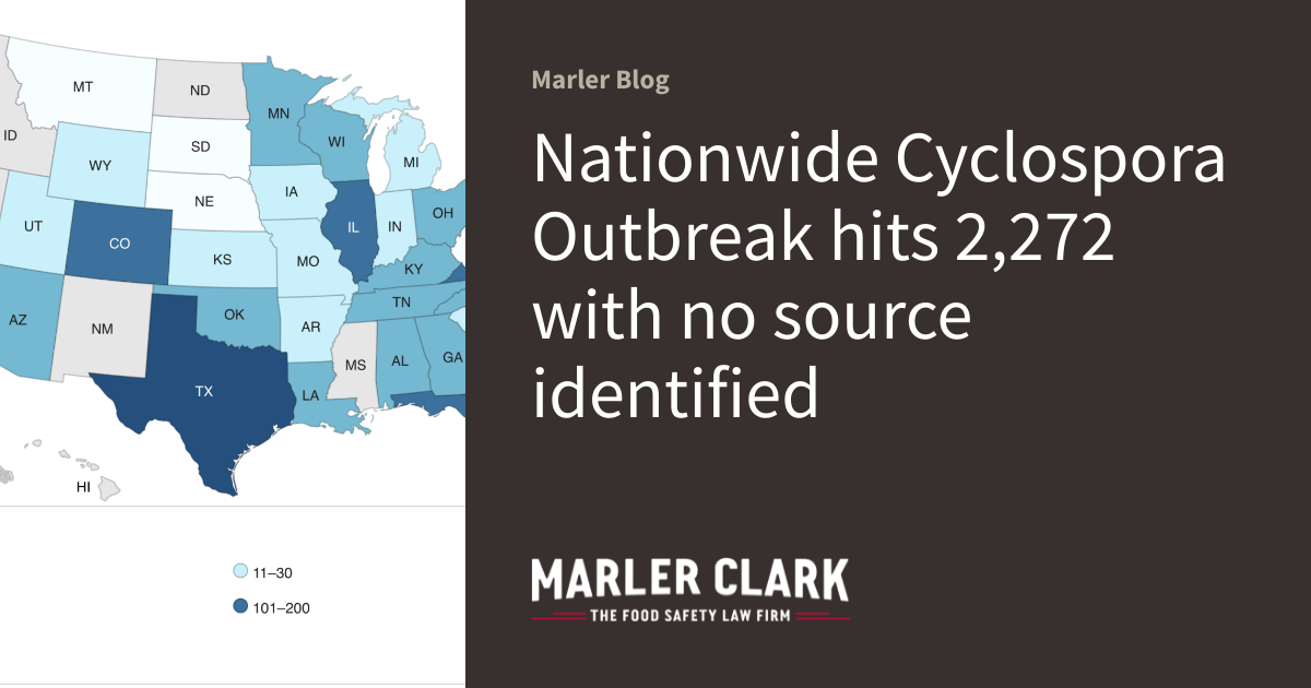 Nationwide Cyclospora Outbreak hits 2,272 with no source identified ...