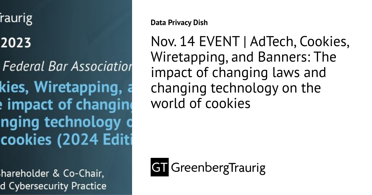 Nov. 14 EVENT | AdTech, Cookies, Wiretapping, and Banners: The impact ...