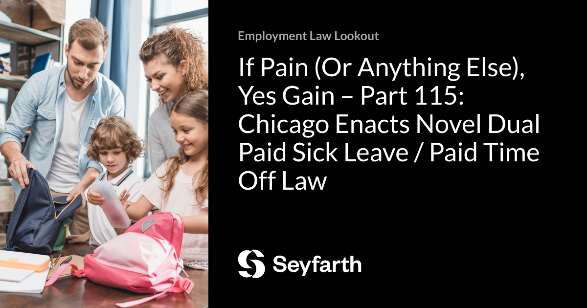 If Pain (Or Anything Else), Yes Gain – Part 115: Chicago Enacts Novel ...
