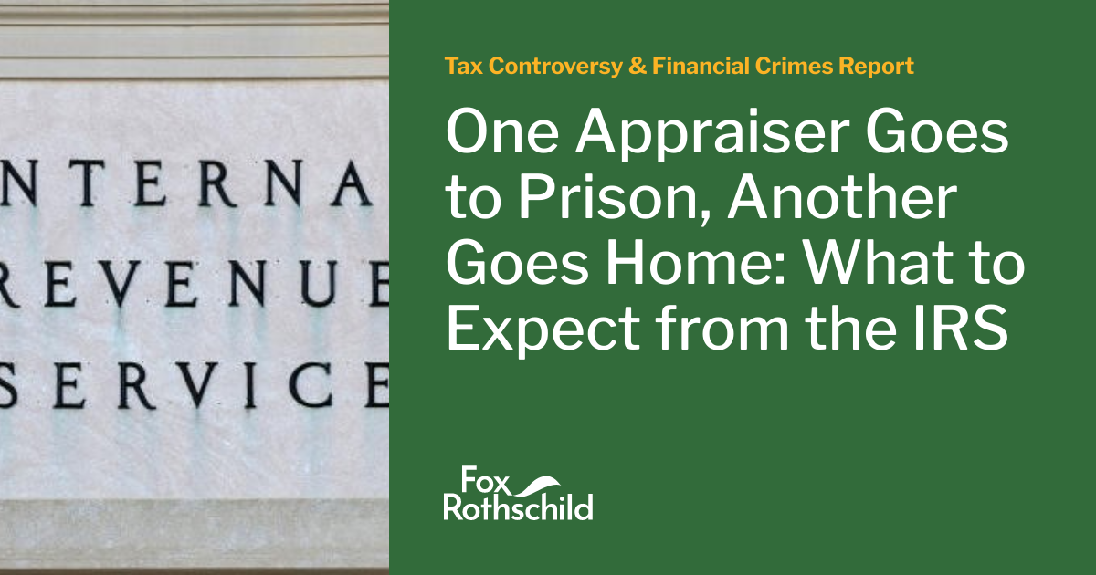 One Appraiser Goes to Prison, Another Goes Home: What to Expect from ...