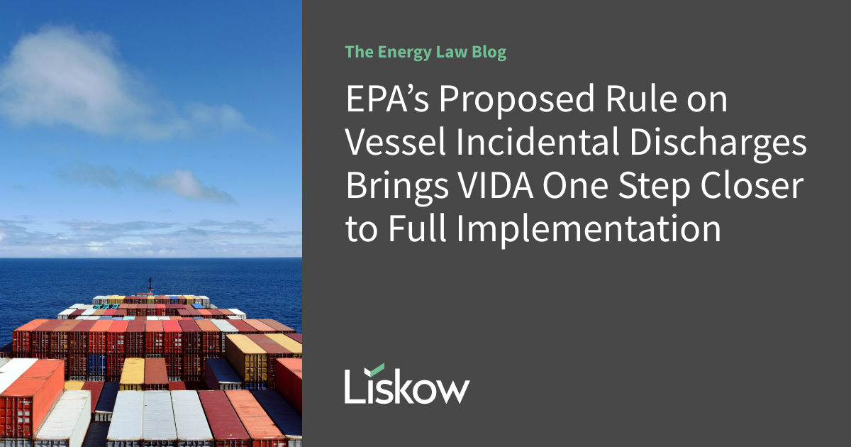 EPA’s Proposed Rule on Vessel Incidental Discharges Brings VIDA One ...