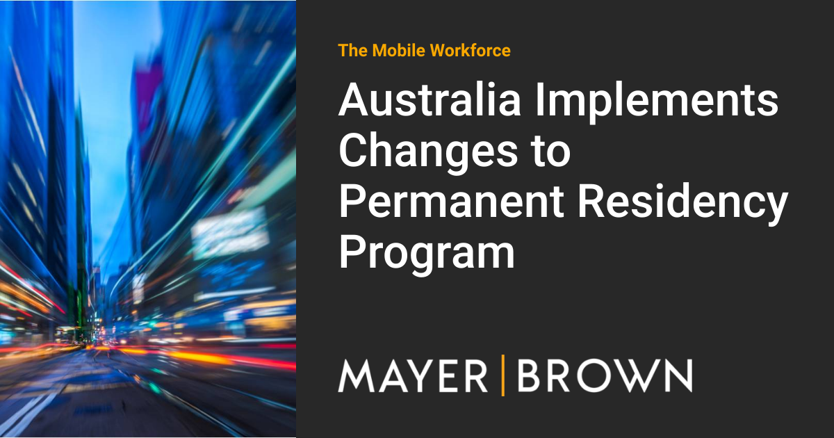 Australia Implements Changes to Permanent Residency Program | The ...