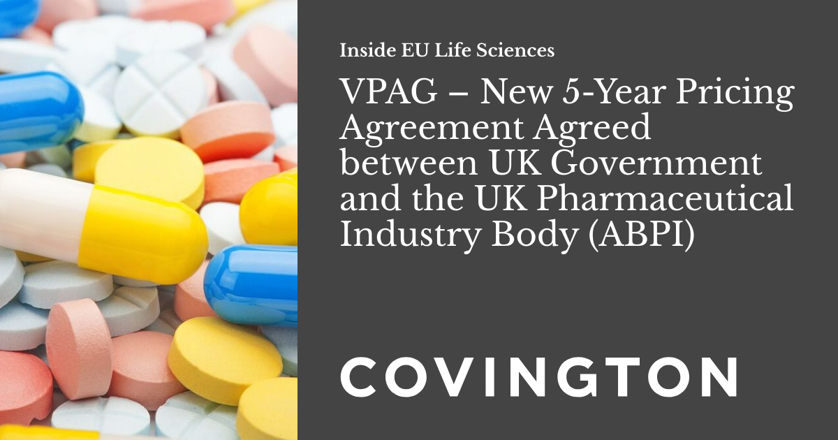 VPAG – New 5-Year Pricing Agreement Agreed between UK Government and ...
