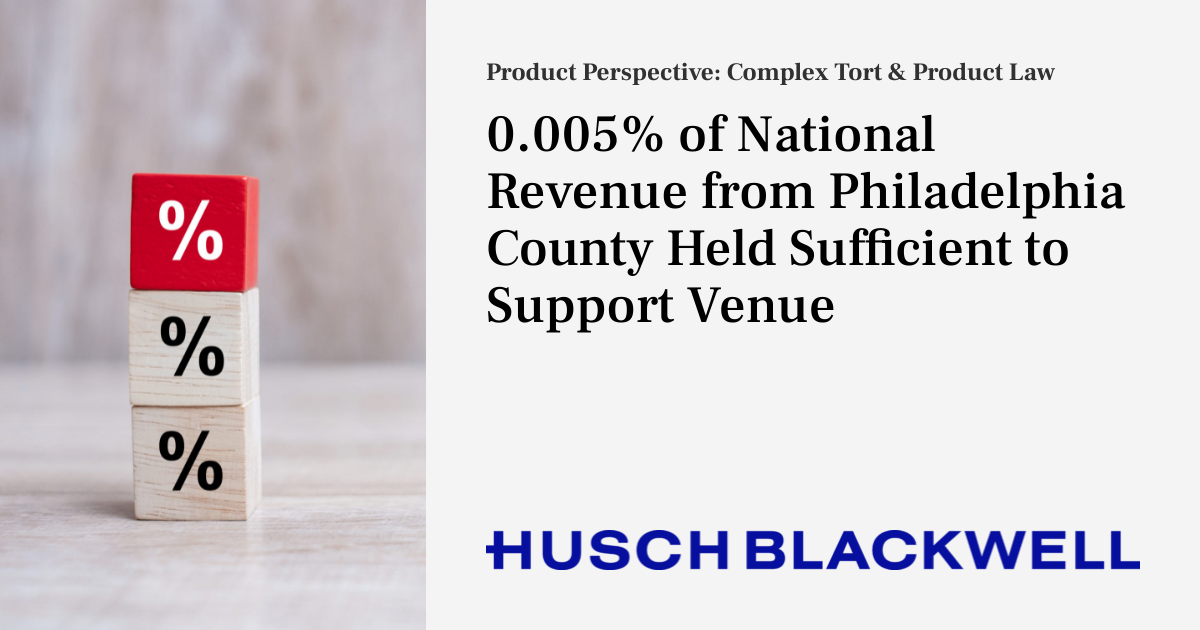 0.005% of National Revenue from Philadelphia County Held Sufficient to ...
