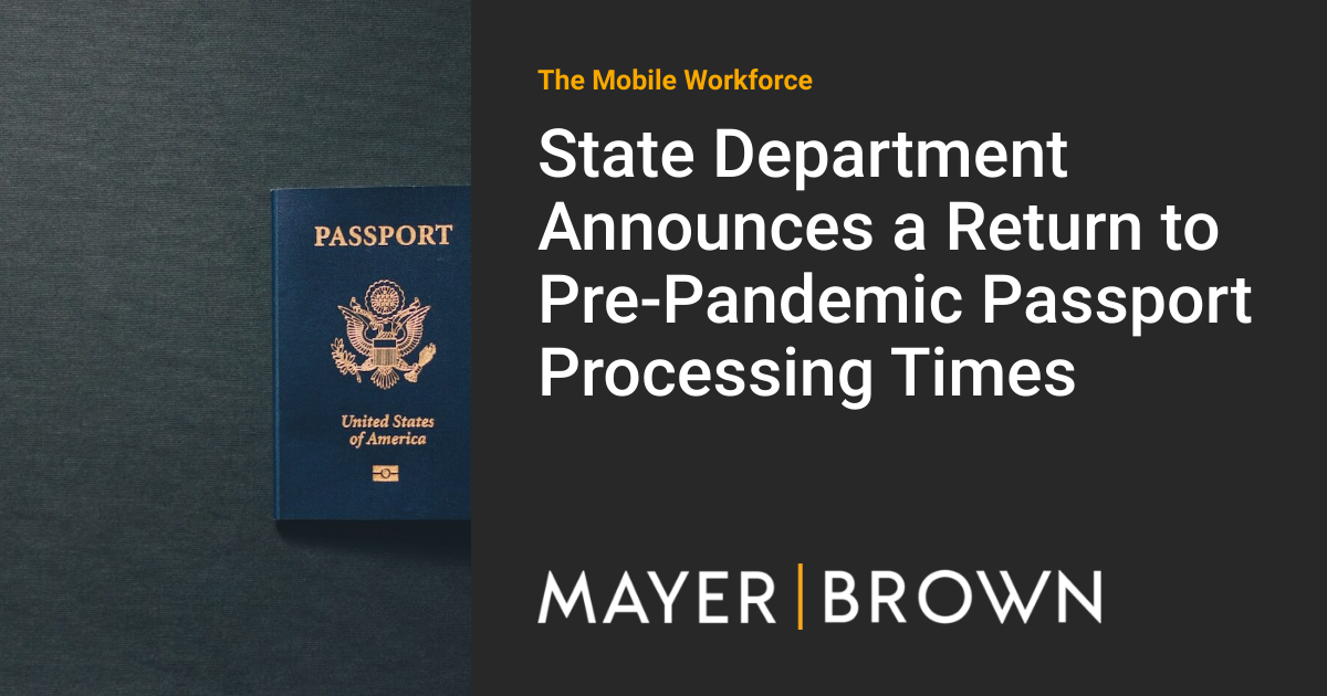 State Department Announces a Return to Pre-Pandemic Passport Processing ...