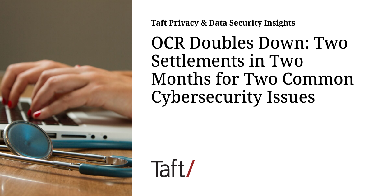 OCR Doubles Down: Two Settlements in Two Months for Two Common ...