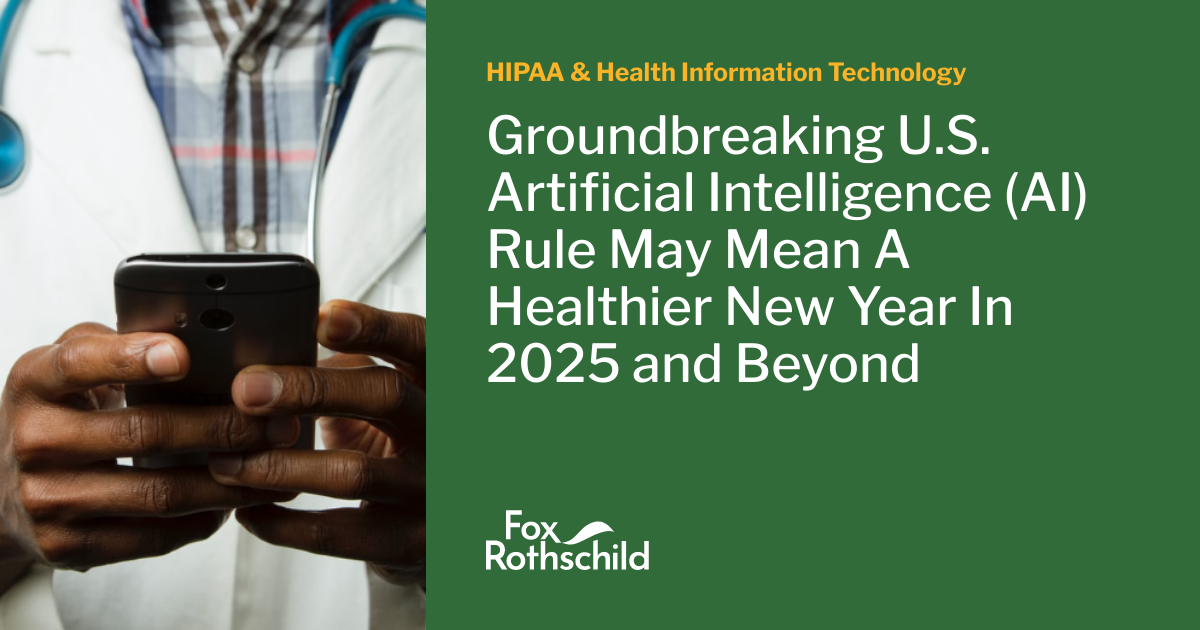 Groundbreaking Us Artificial Intelligence Ai Rule May Mean A Healthier New Year In 2025 And 