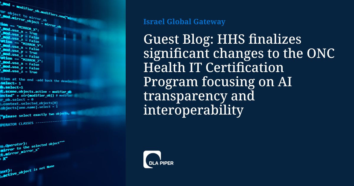 Guest Blog: HHS finalizes significant changes to the ONC Health IT Certification Program ...