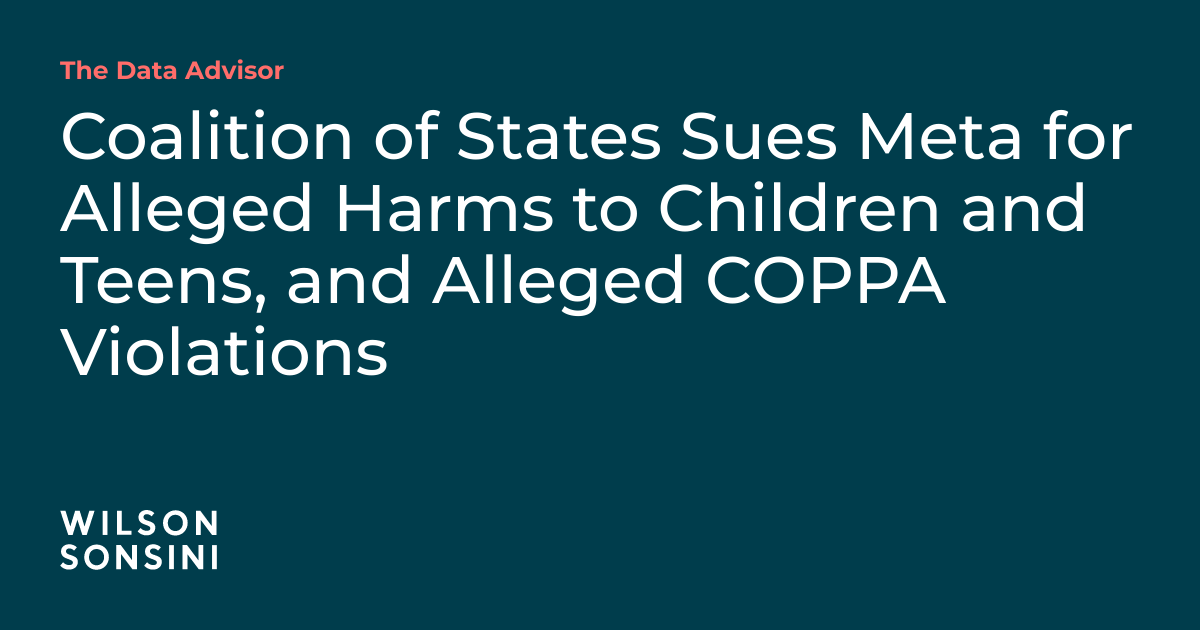 Coalition of States Sues Meta for Alleged Harms to Children and Teens ...