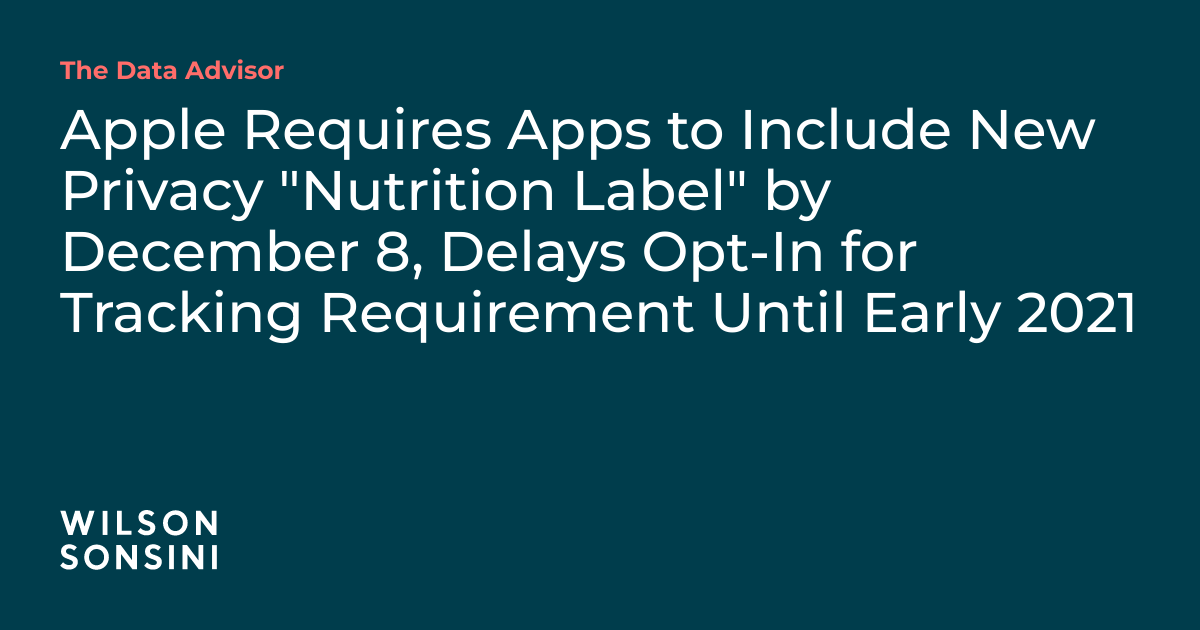 Apple Requires Apps to Include New Privacy "Nutrition Label" by ...