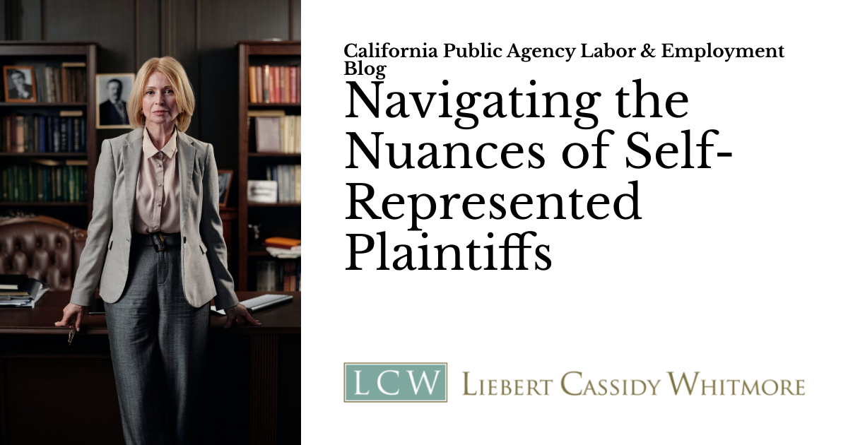 Navigating the Nuances of Self-Represented Plaintiffs | California ...