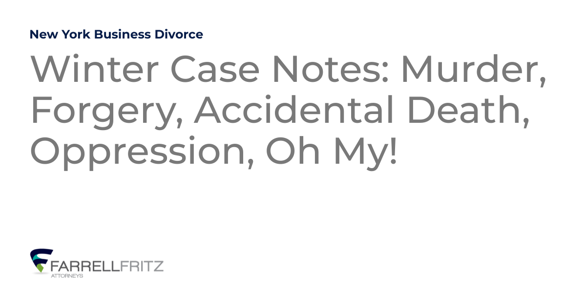 Winter Case Notes: Murder, Forgery, Accidental Death, Oppression, Oh My ...