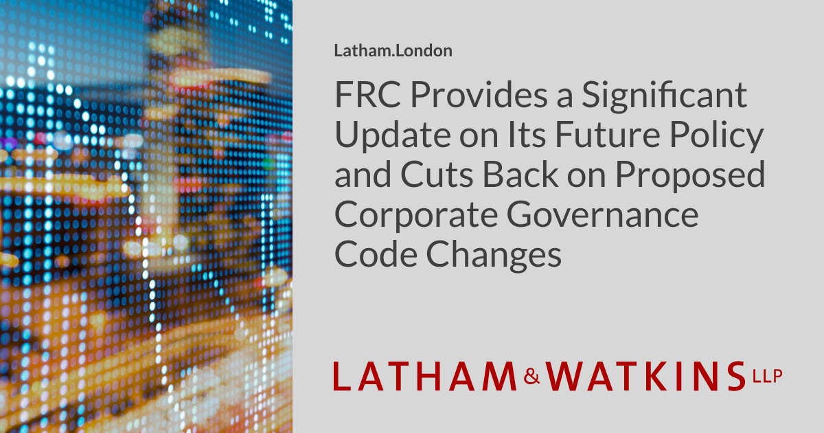 FRC Provides a Significant Update on Its Future Policy and Cuts Back on ...