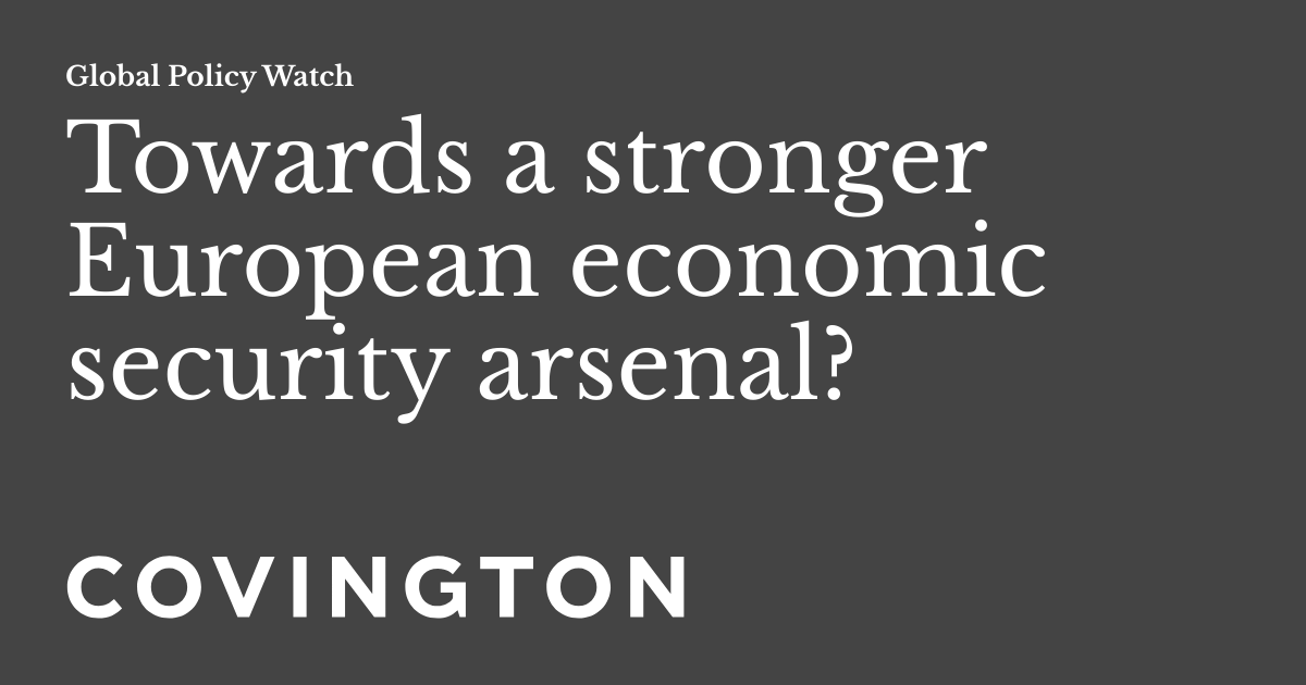 Towards a stronger European economic security arsenal? | Global Policy ...