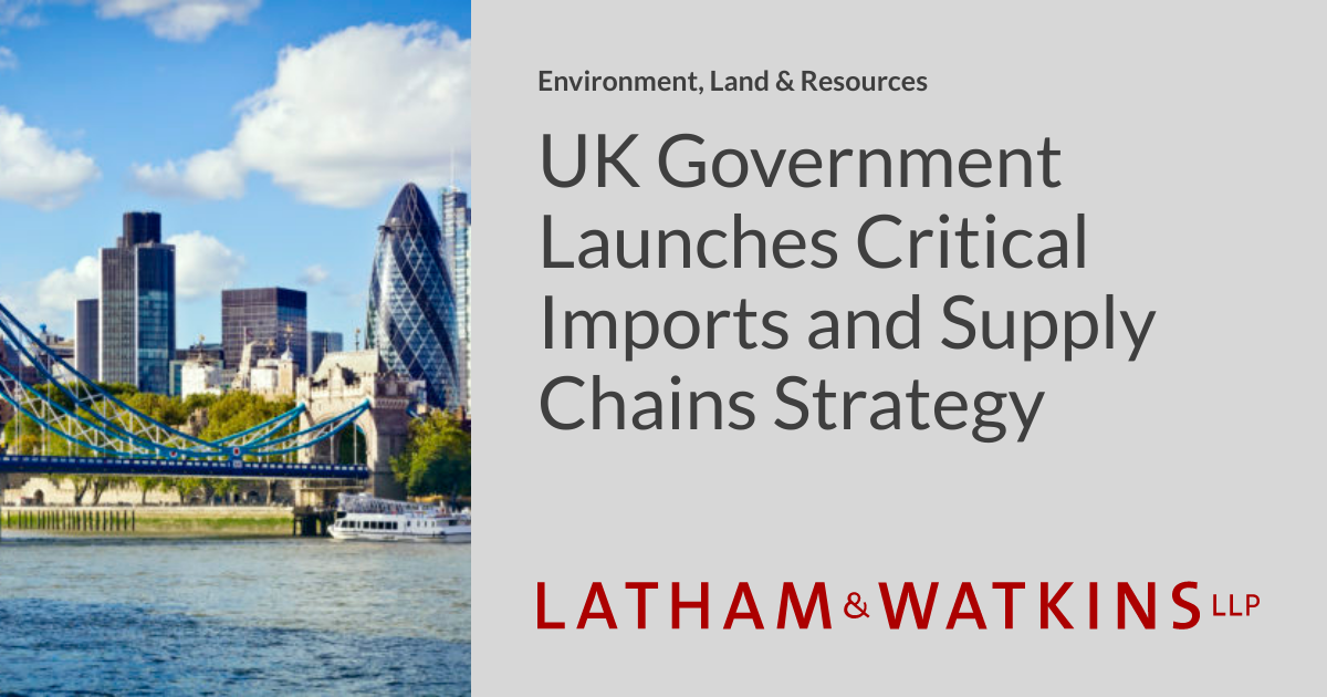 UK Government Launches Critical Imports and Supply Chains Strategy ...