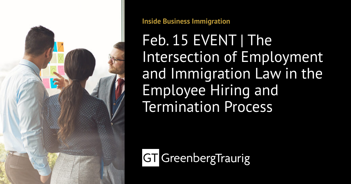 Feb. 15 EVENT | The Intersection of Employment and Immigration Law in ...