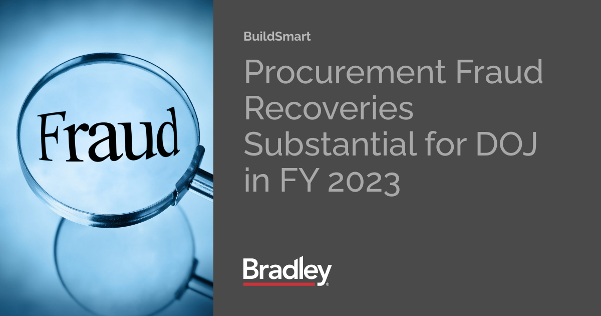 Procurement Fraud Recoveries Substantial for DOJ in FY 2023 | BuildSmart