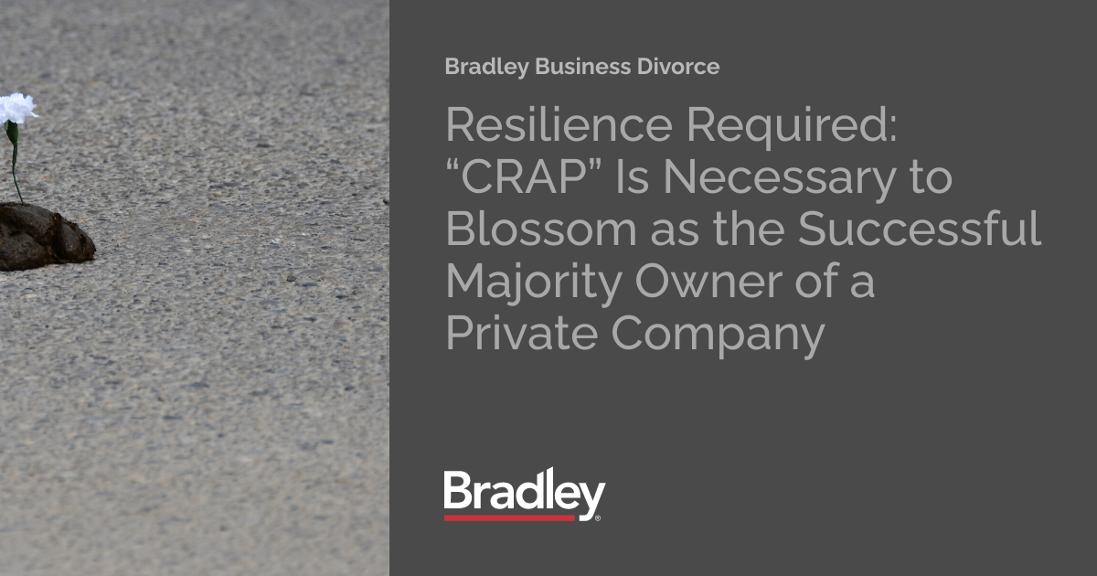 Resilience Required: “CRAP” Is Necessary to Blossom as the Successful ...
