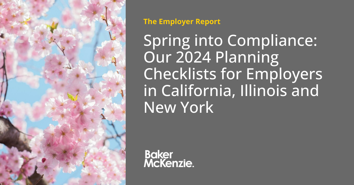 Spring into Compliance: Our 2024 Planning Checklists for Employers in ...