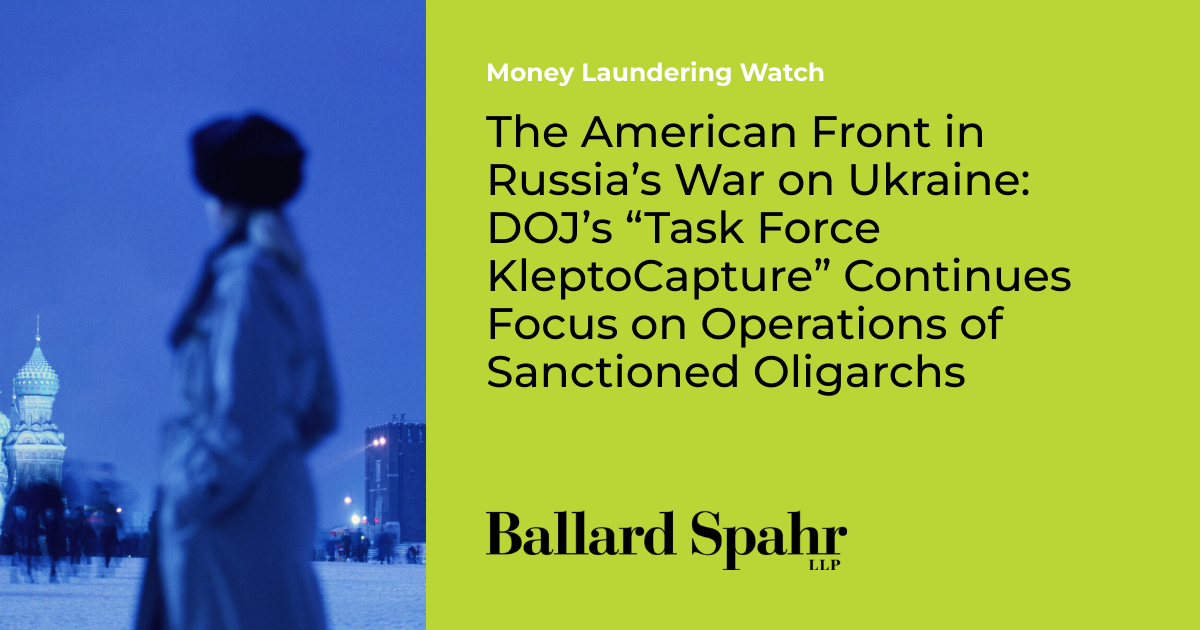 The American Front in Russia’s War on Ukraine: DOJ’s “Task Force ...