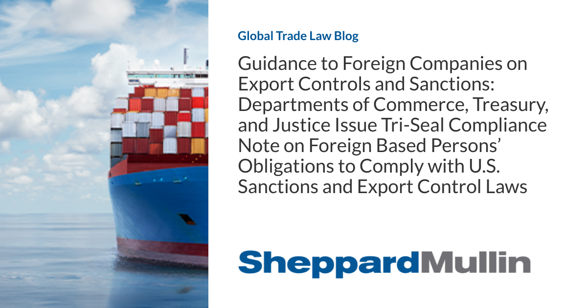 Guidance to Foreign Companies on Export Controls and Sanctions ...