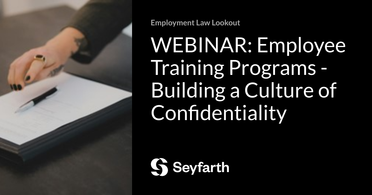 WEBINAR: Employee Training Programs - Building a Culture of ...