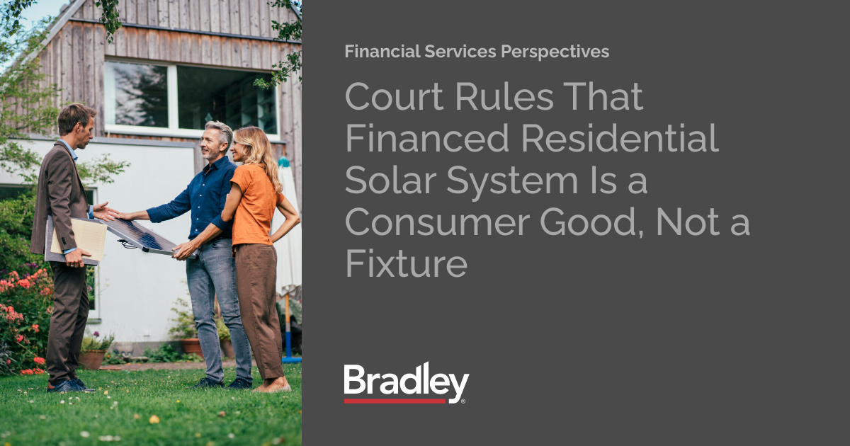 Court Rules That Financed Residential Solar System Is a Consumer Good ...