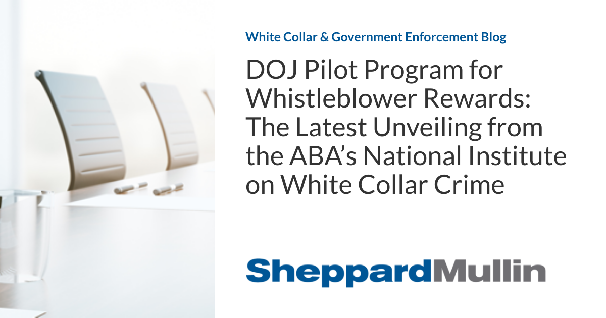 DOJ Pilot Program for Whistleblower Rewards: The Latest Unveiling from ...