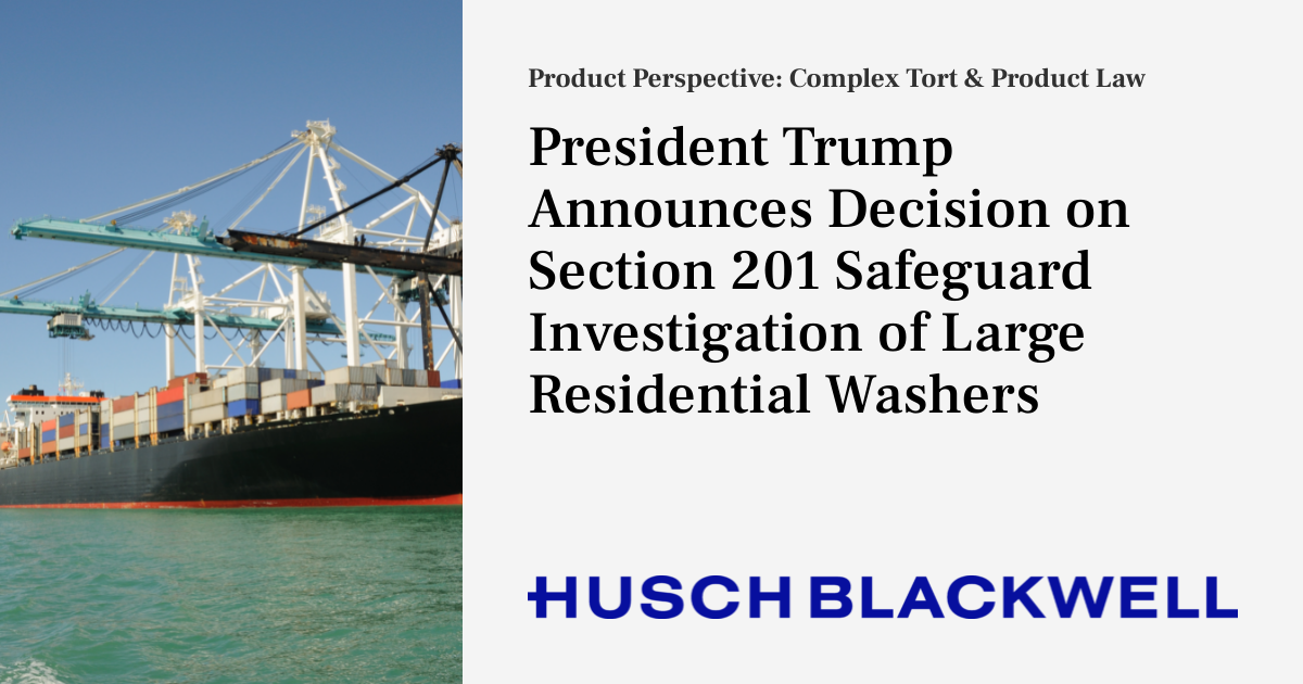 President Trump Announces Decision on Section 201 Safeguard ...