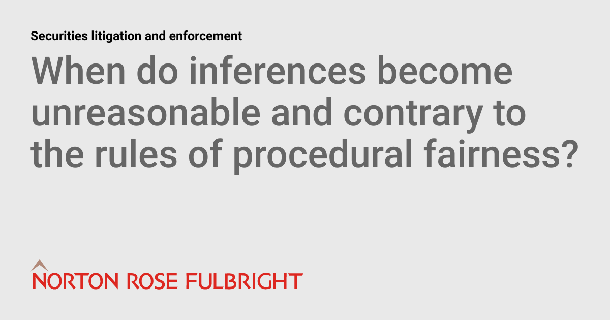 When do inferences become unreasonable and contrary to the rules of ...