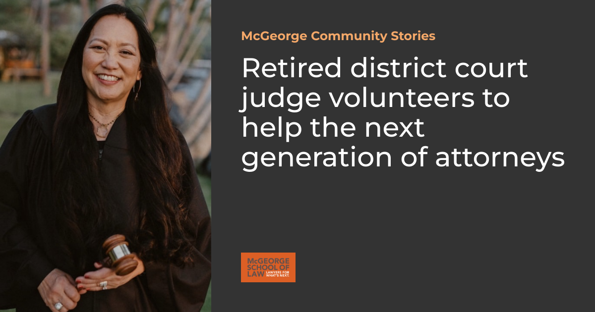 Retired district court judge volunteers to help the next generation of ...