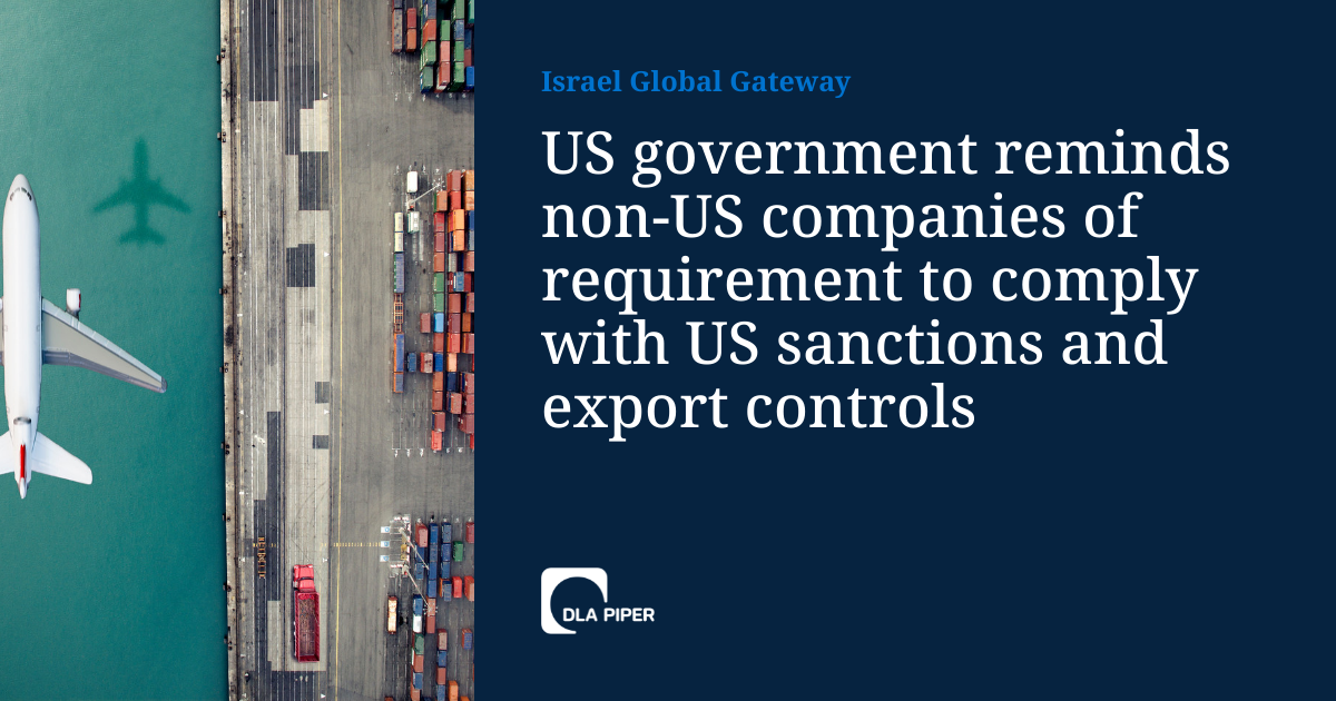US government reminds non-US companies of requirement to comply with US ...