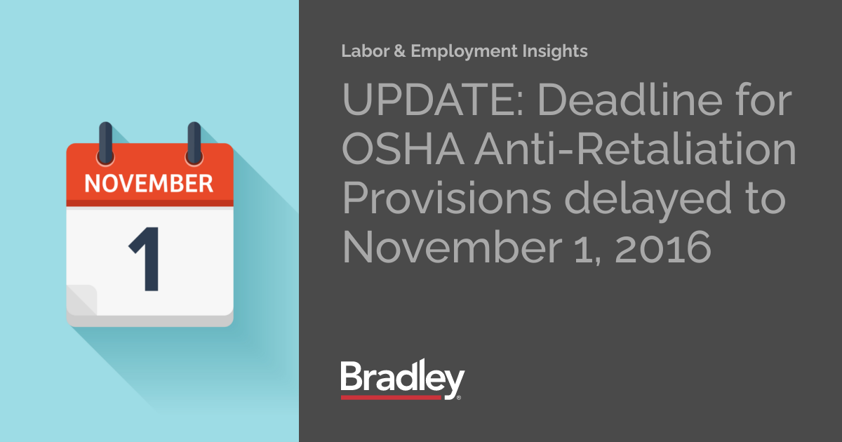 UPDATE: Deadline for OSHA Anti-Retaliation Provisions delayed to ...