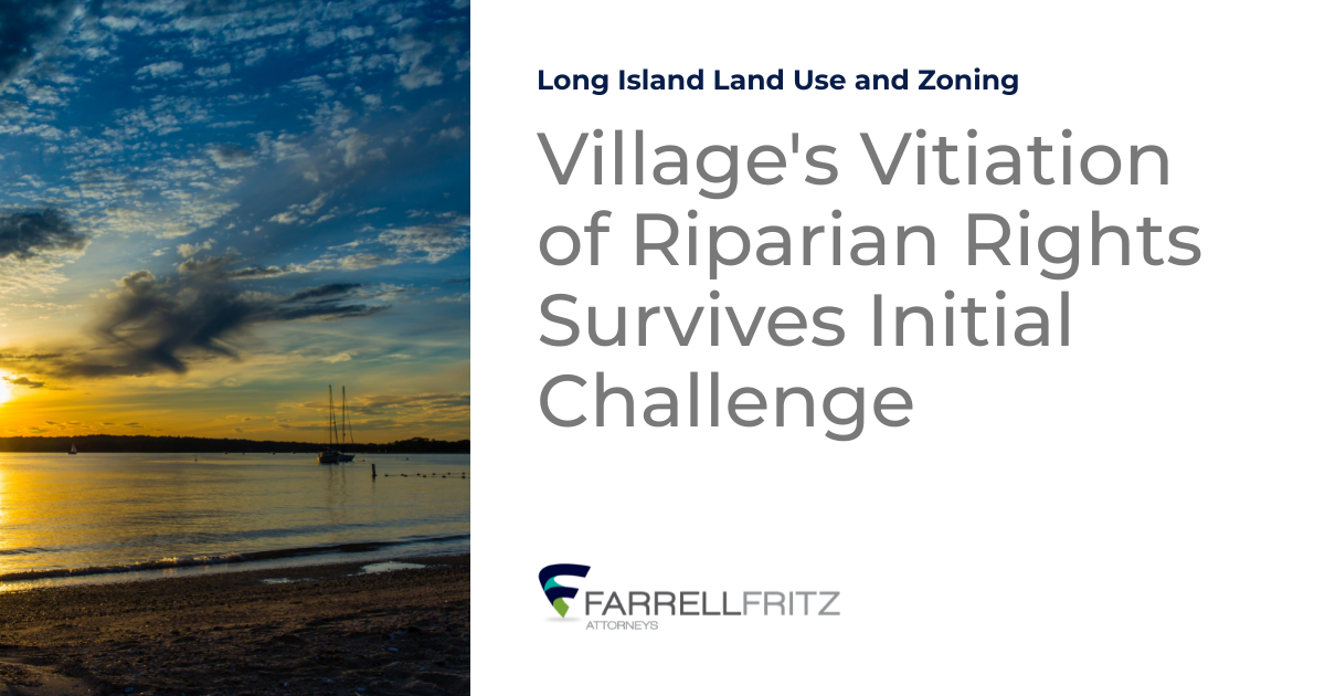 Village's Vitiation of Riparian Rights Survives Initial Challenge ...
