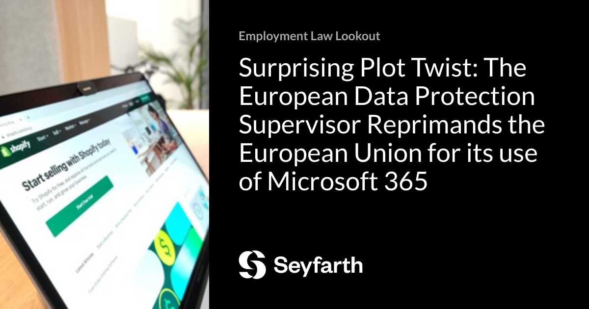 Surprising Plot Twist: The European Data Protection Supervisor ...