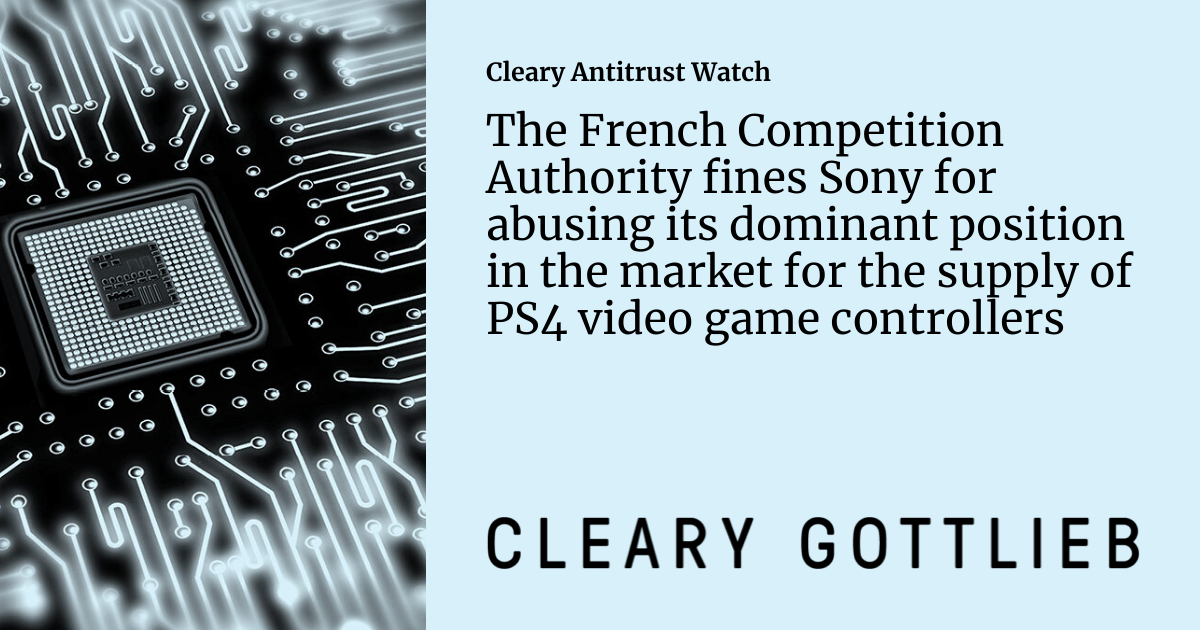 The French Competition Authority fines Sony for abusing its dominant ...