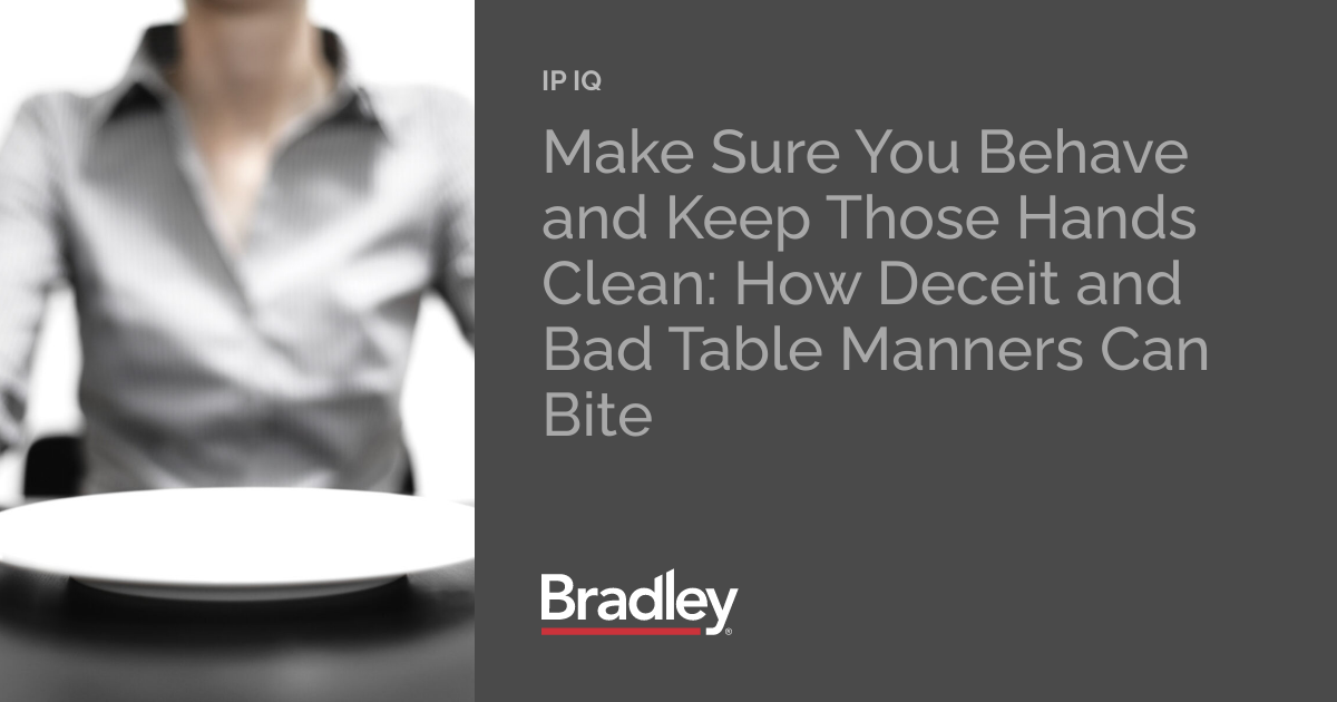 Make Sure You Behave and Keep Those Hands Clean: How Deceit and Bad ...